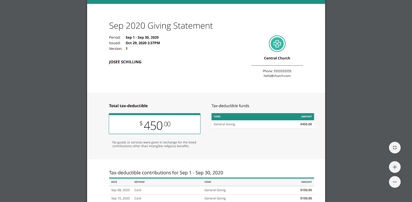 How to View Your Giving Statements Using a Web Browser